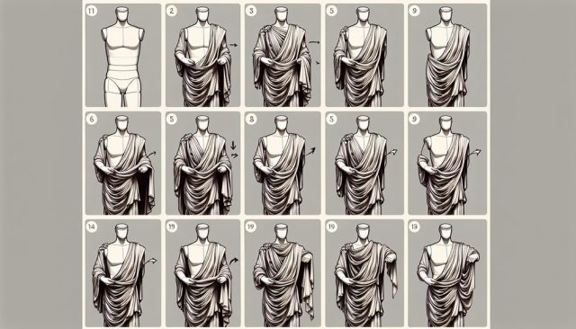 Ancient Roman Senator Toga Draping Tutorial - Star Struck Panda